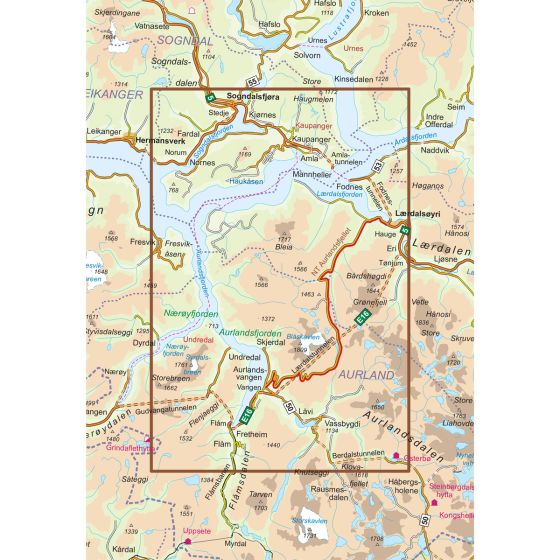 Aurlandsfjellet National Scenic Routes | Norway's larges map store
