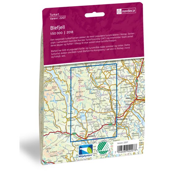 Blefjell DNT hiking map 1:50 000 - Water resistant I Norway's largest ...